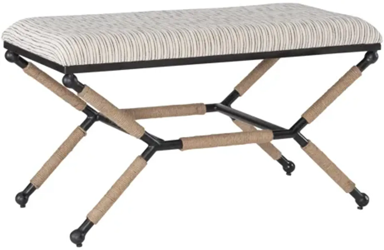 Campaign Striped Accent Bench by Gardner White | Furniture.com