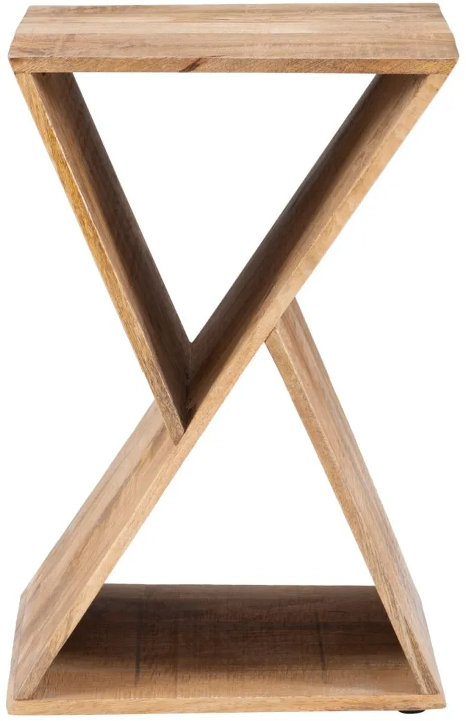 Titus Natural Triangle Side Table