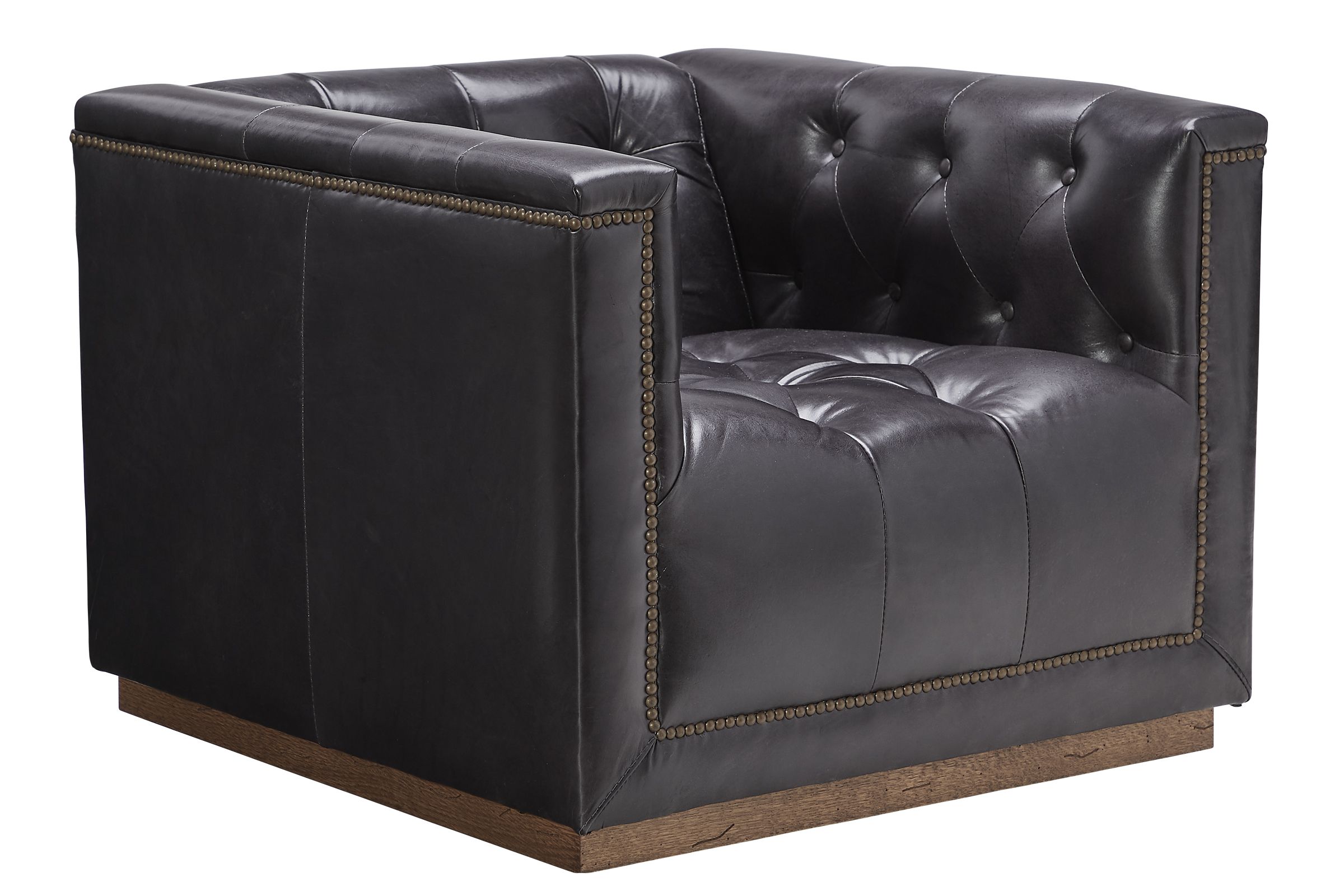 Fitzgerald Swivel Chair - Charcoal