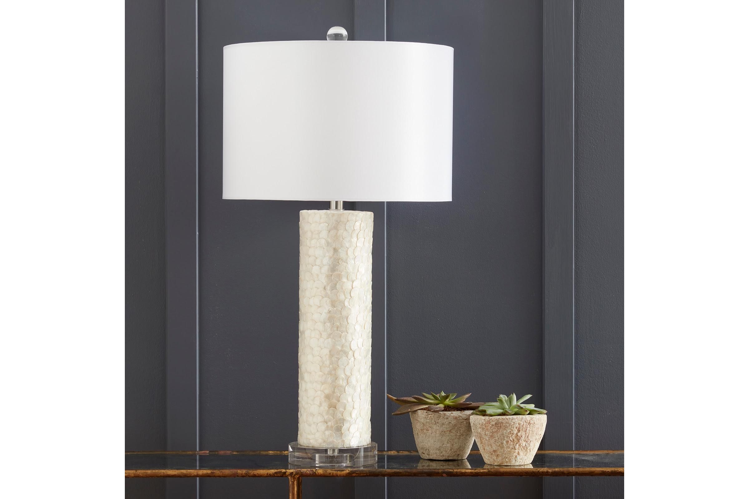 Scalloped Capiz Table Lamp by Regina Andrew