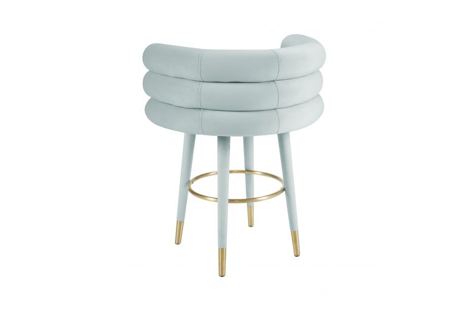 Betty Sea Foam Green Velvet Counter Stool