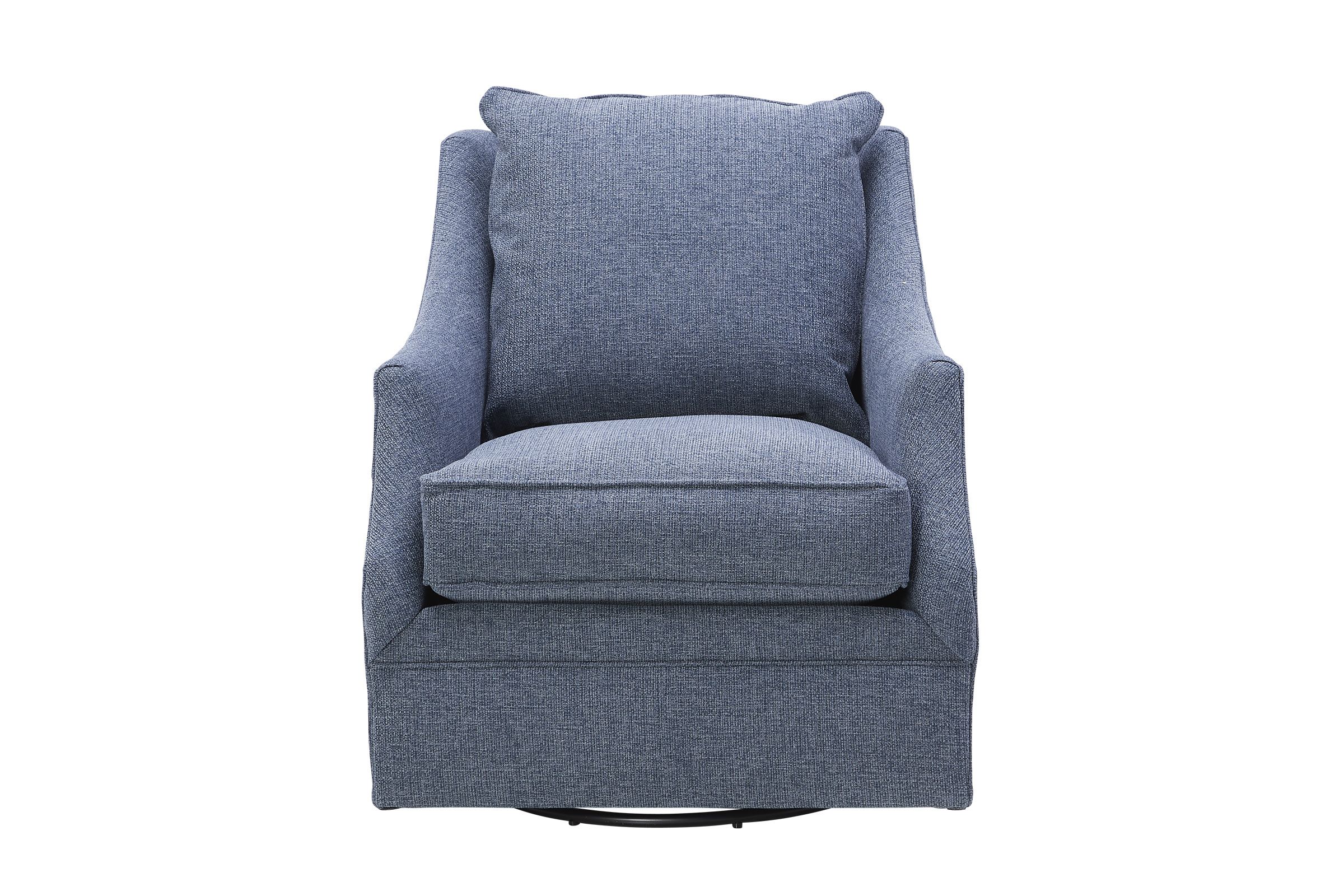 Kara Navy Swivel Chair by Rowe