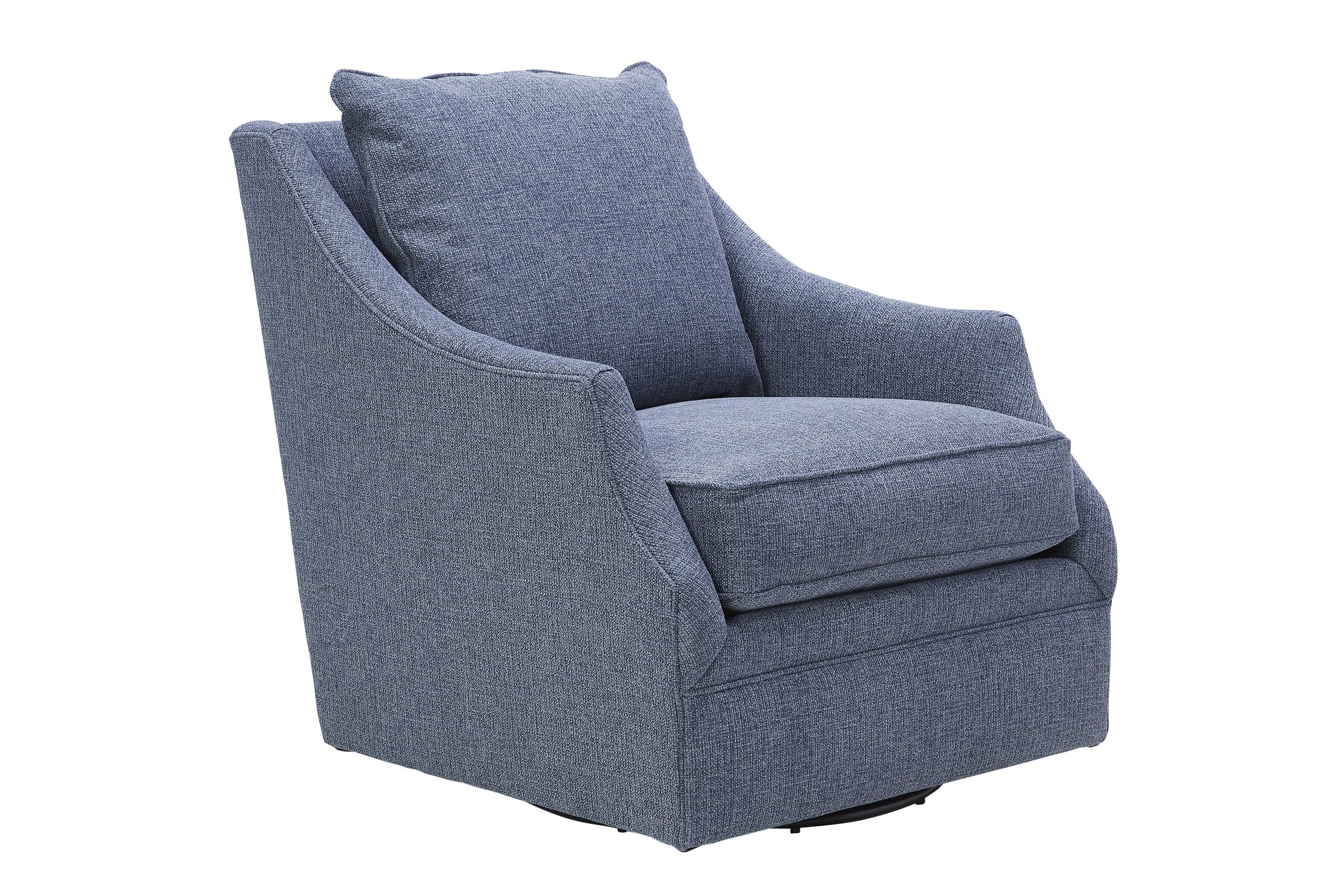 Kara Navy Swivel Chair by Rowe