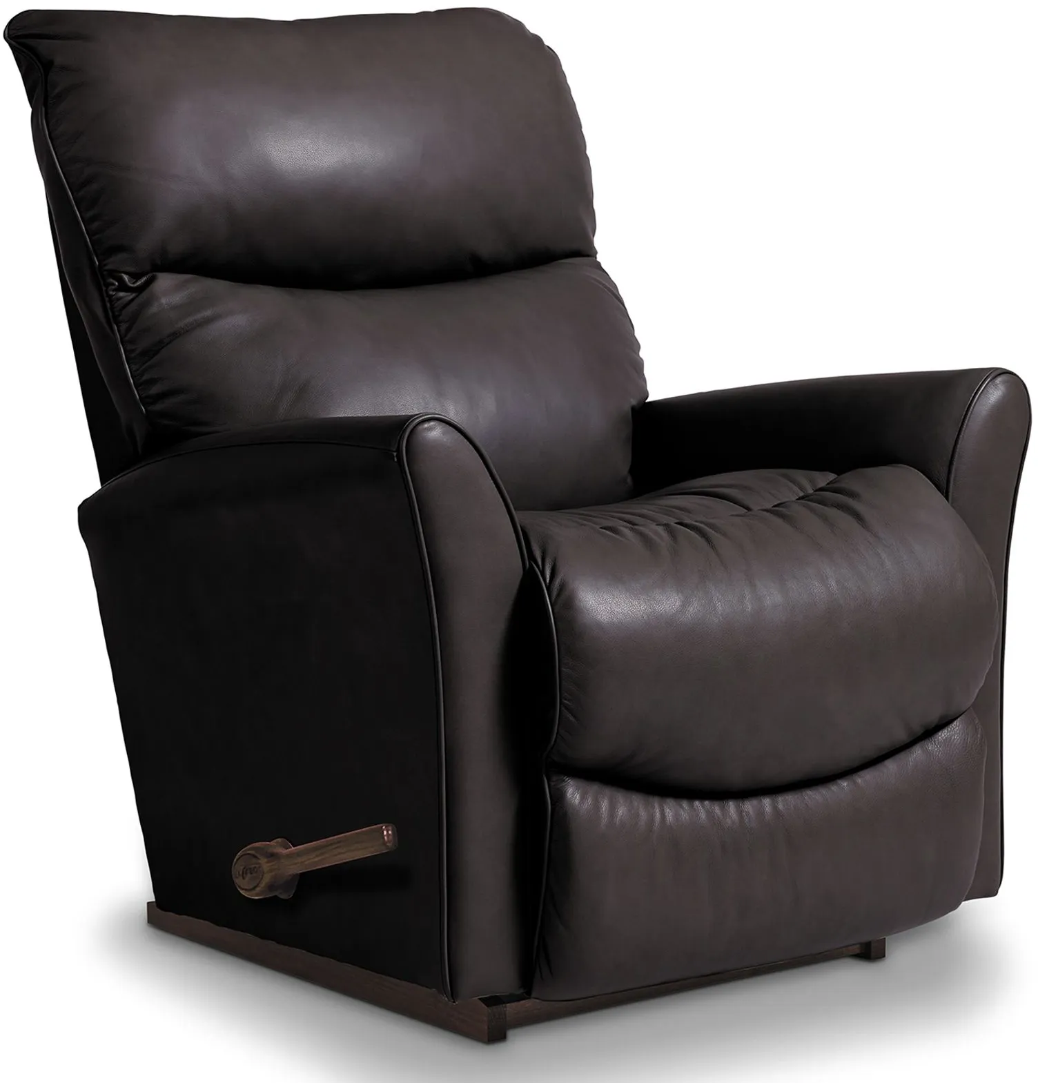 Rowan Coffee Leather Rocker Recliner by La-Z-Boy