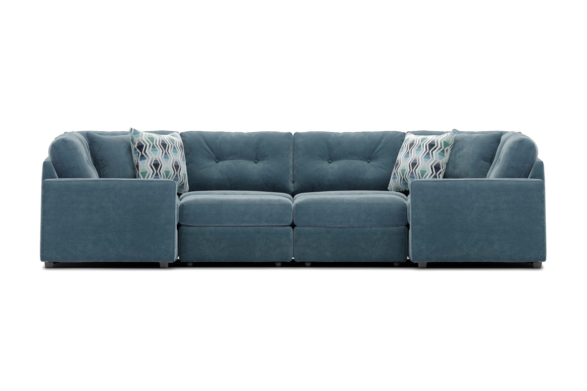 Modular One Teal 6-Piece Sectional