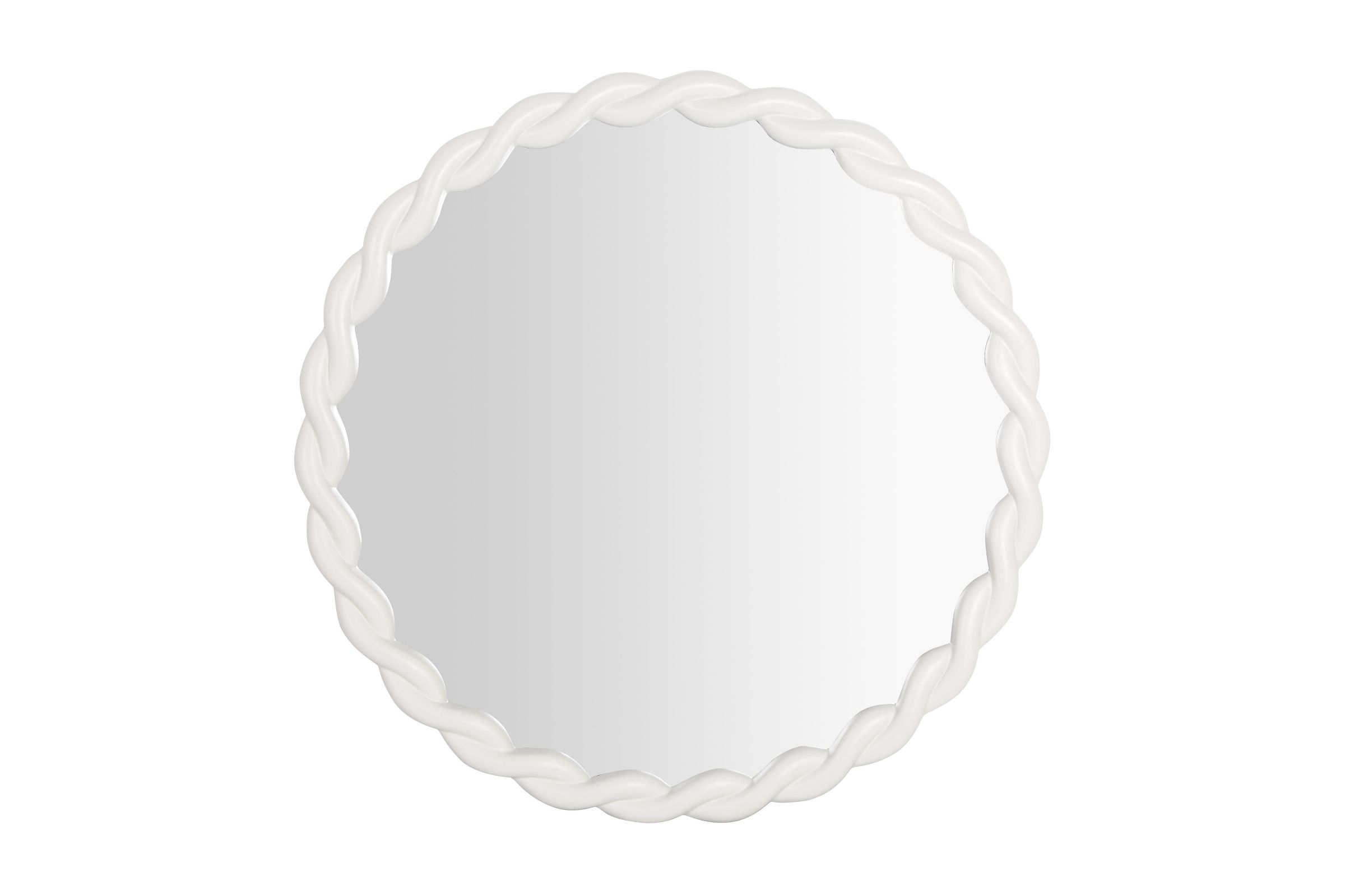 Agnes Cream Round Mirror