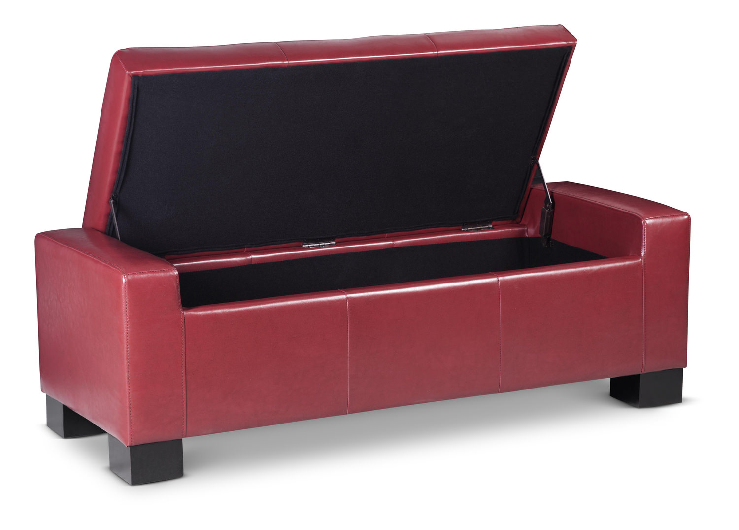 Mirage Storage Ottoman - Chili Red