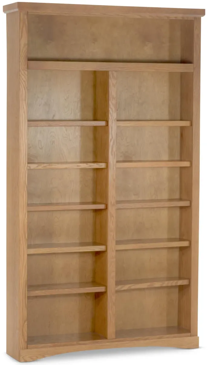 Traditional Oak Bookcase - 48 x 84