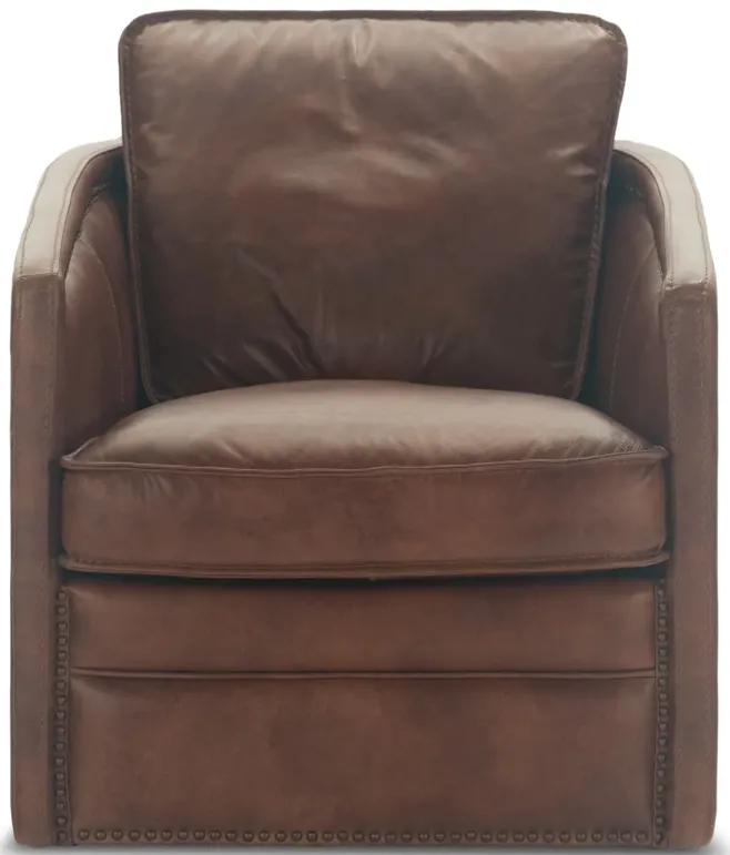 Pivot Leather Swivel Chair - St. Charles Bourbon