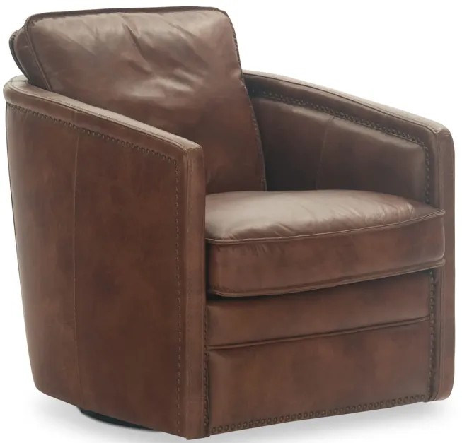 Pivot Leather Swivel Chair - St. Charles Bourbon