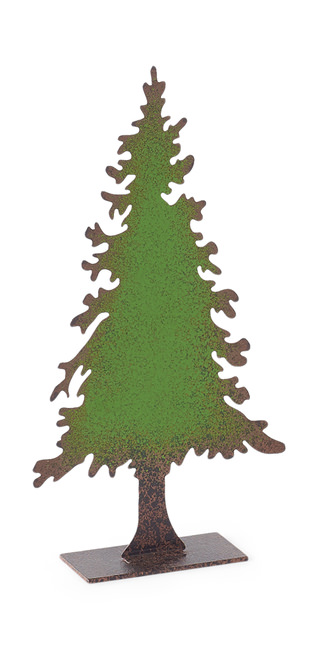 Green Metal Tree Silhouette - Small