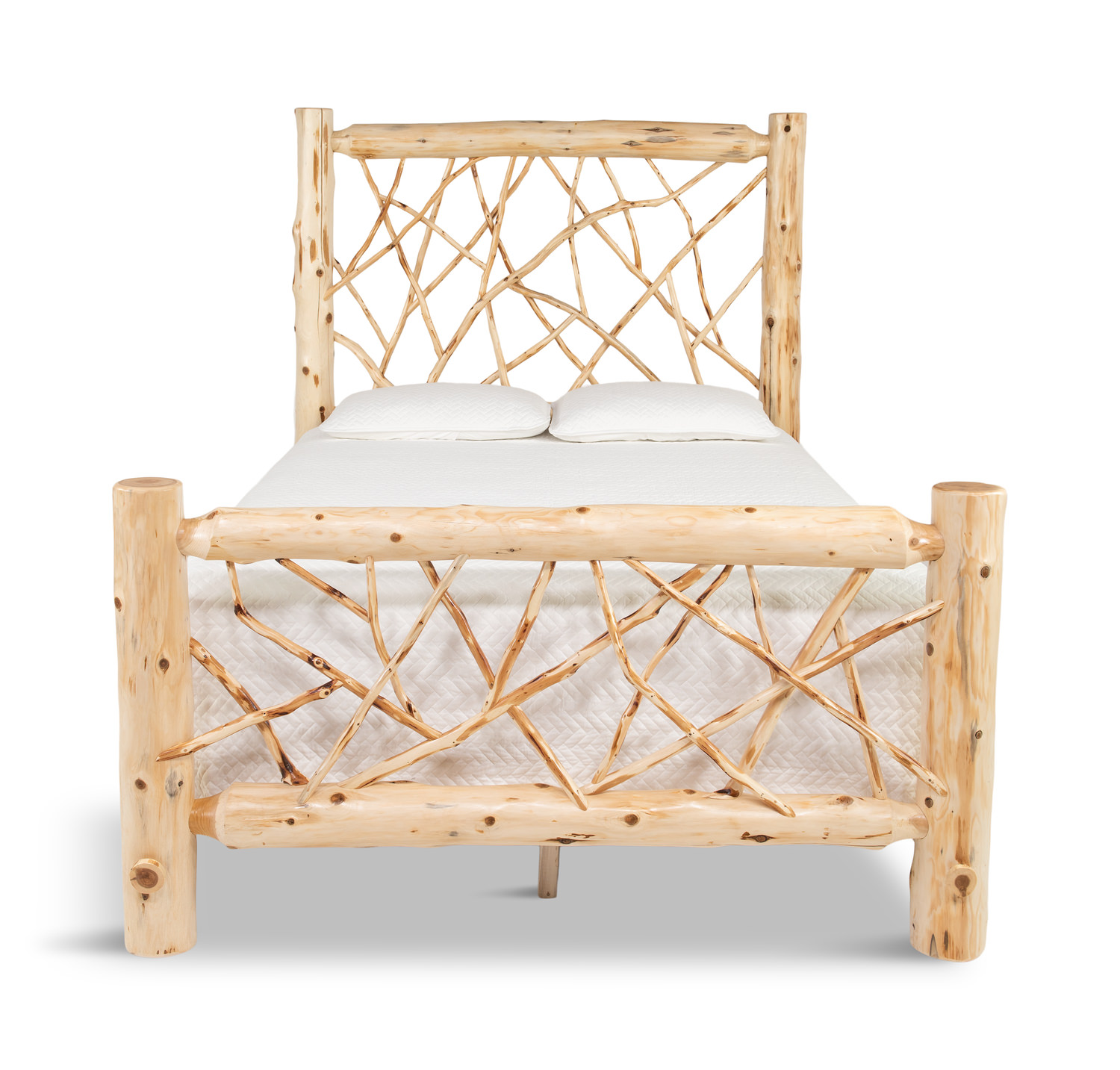 Cedar Log King Twig Bed