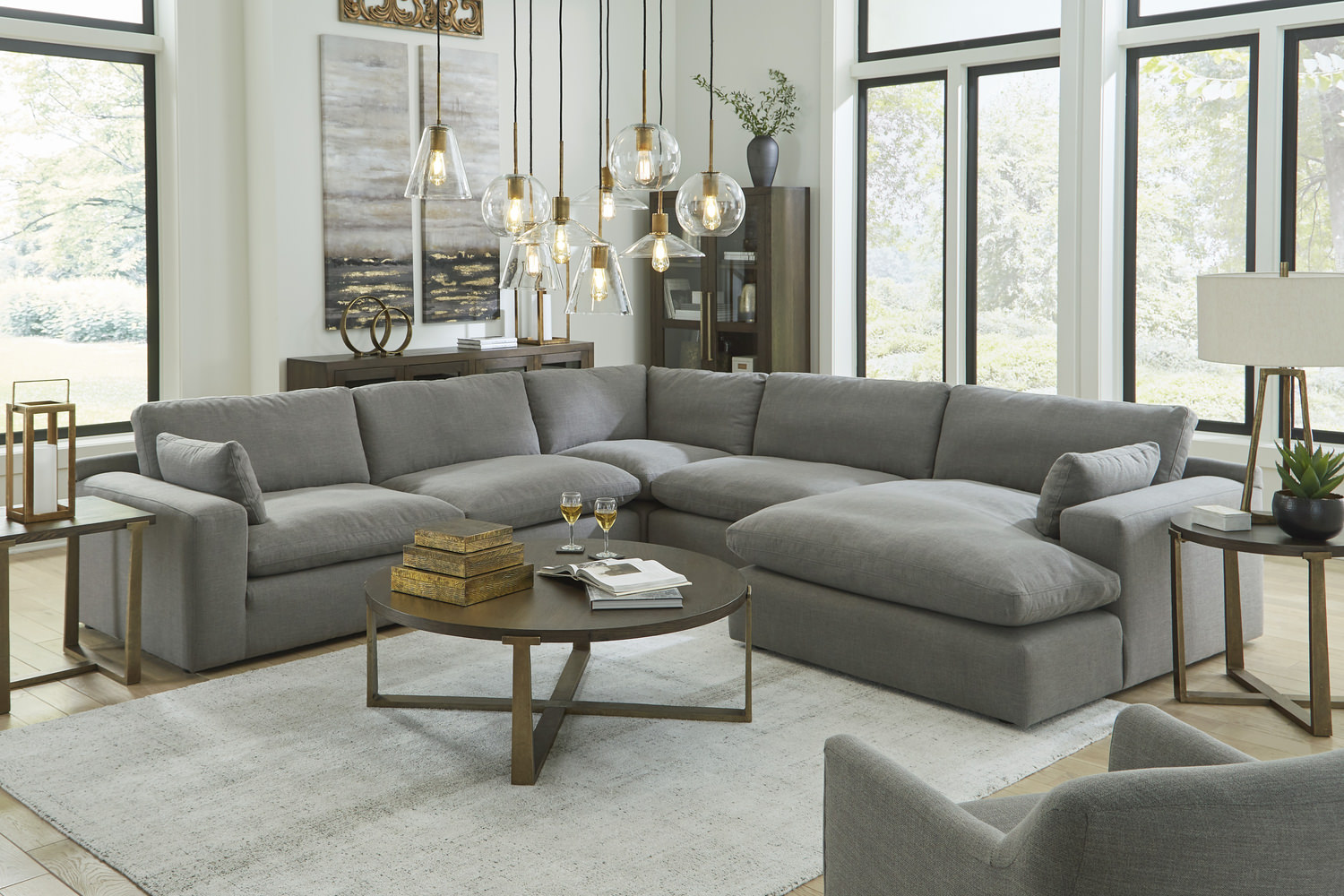 Elyza 5 Piece Modular Sectional - Right Chaise