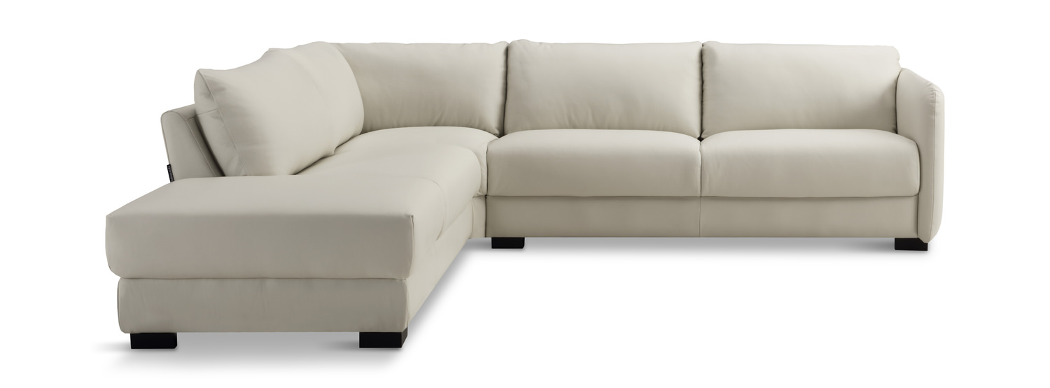 Corine 2 Piece Leather Modular Sectional - Left Chaise