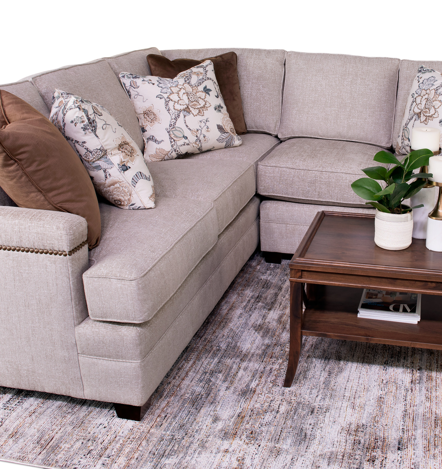 Leigh 2 Piece Sectional LAF Corner Sofa