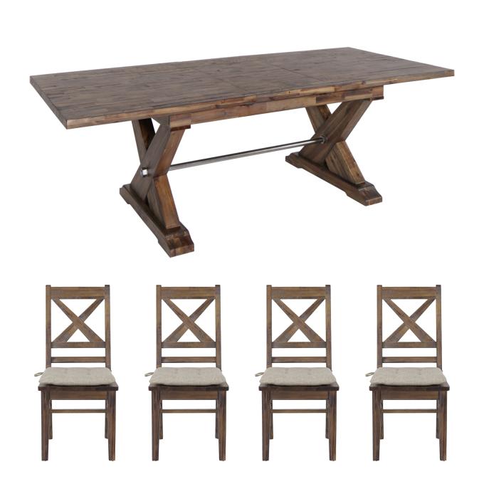 Farmington 5pc Dining Set: Table & 4 Side Chairs