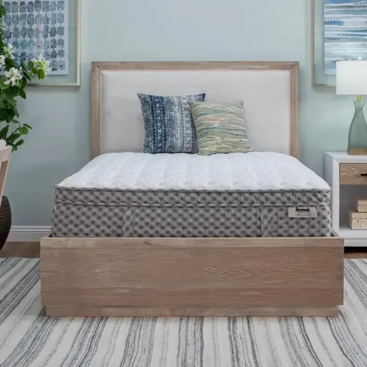 Revitalize V Medium Plush Queen Mattress Elevate Adjustable Power Base by Jerome s Furniture Furniture