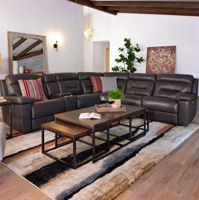 Jerome's leather reclining sectional store