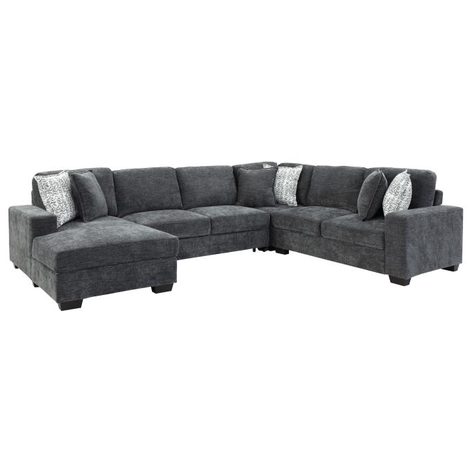 Slumber 4pc Sleeper Sectional with LAF Storage Chaise