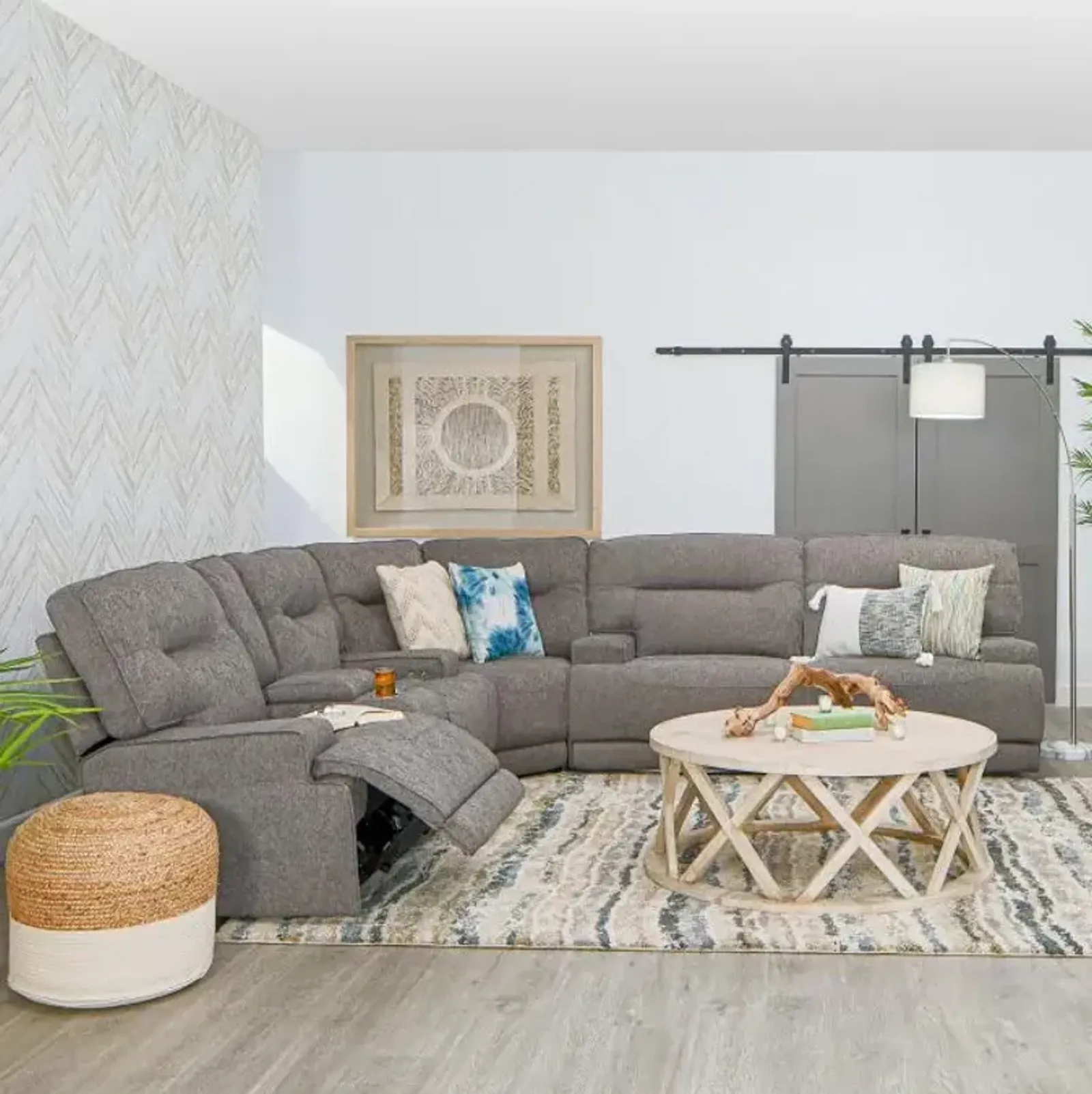 Stanza Power Reclining Sectional by Jerome s Furniture Furniture