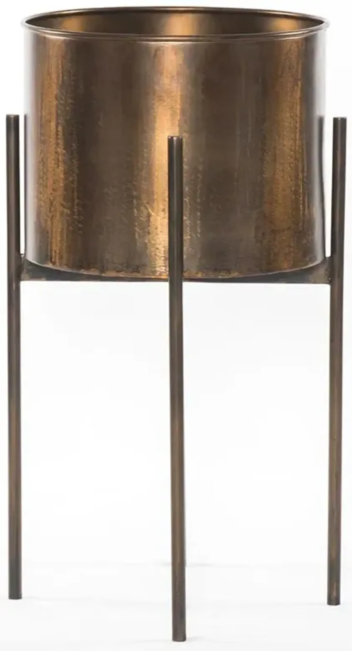 Eliana French Country White Concrete Round Outdoor Pot Planter - Set of ...