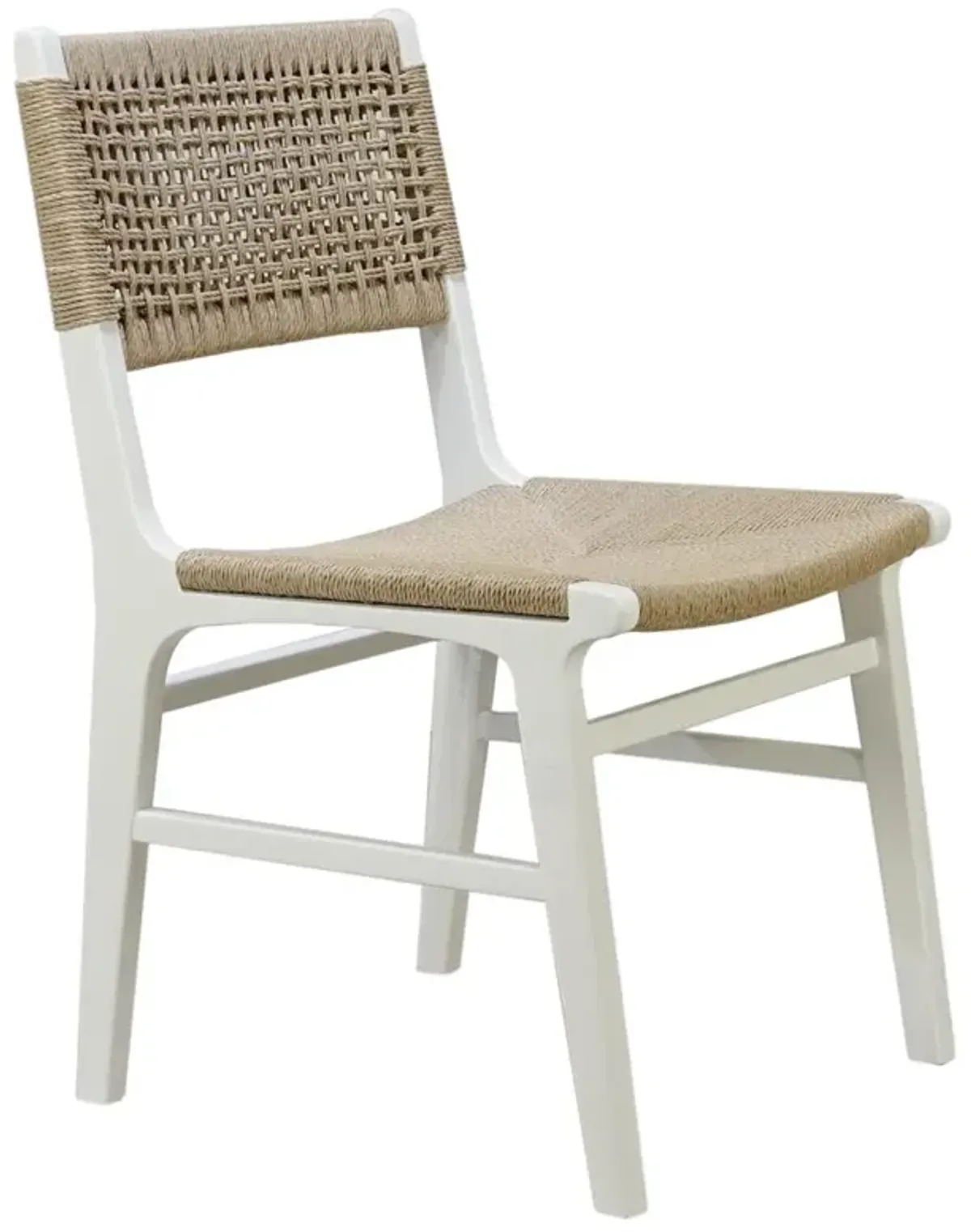 Worlds Away Sadie White Performance Textured Linen Dining Chair by ...
