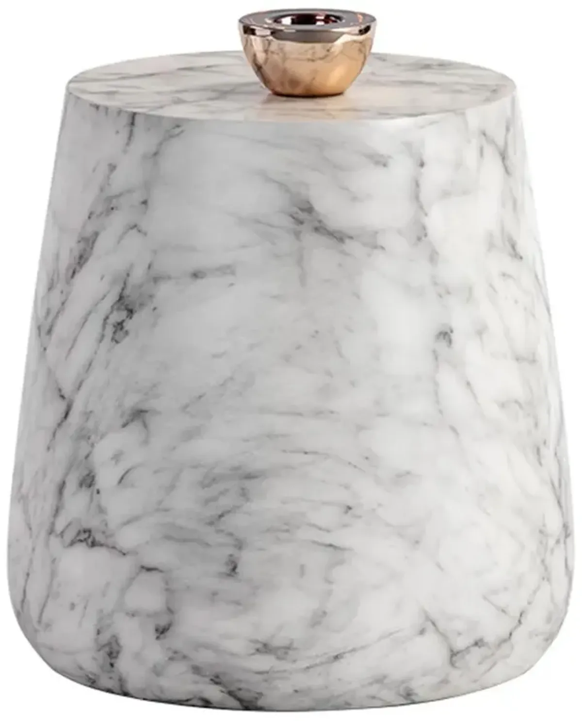 Costera Industrial Gold Concrete Round Drum Outdoor Side Table by Kathy ...