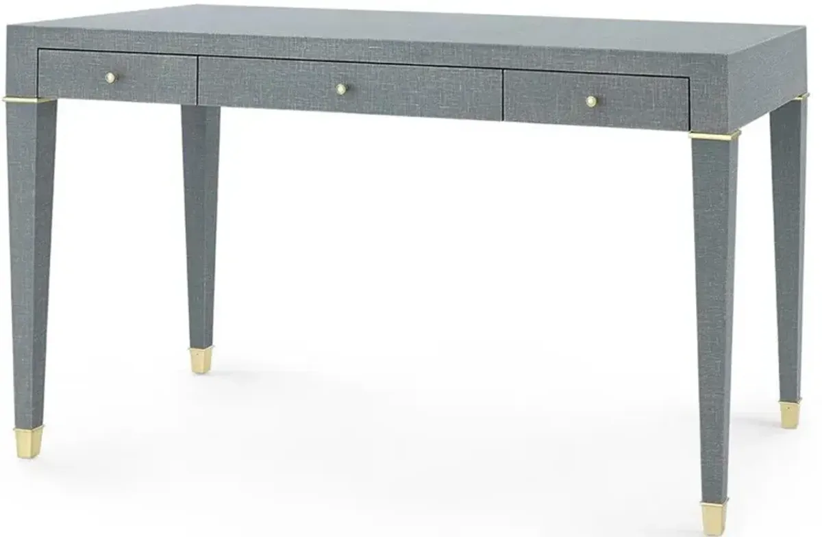 Allura Modern Classic White Wood Desk by Kathy Kuo Home | Furniture.com