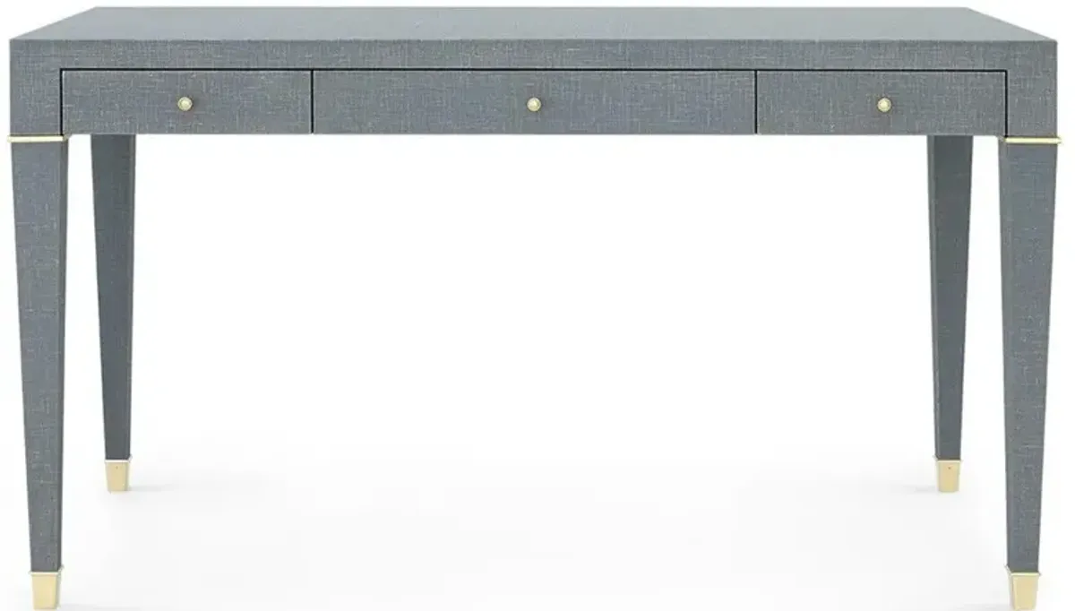 Allura Modern Classic White Wood Desk by Kathy Kuo Home | Furniture.com