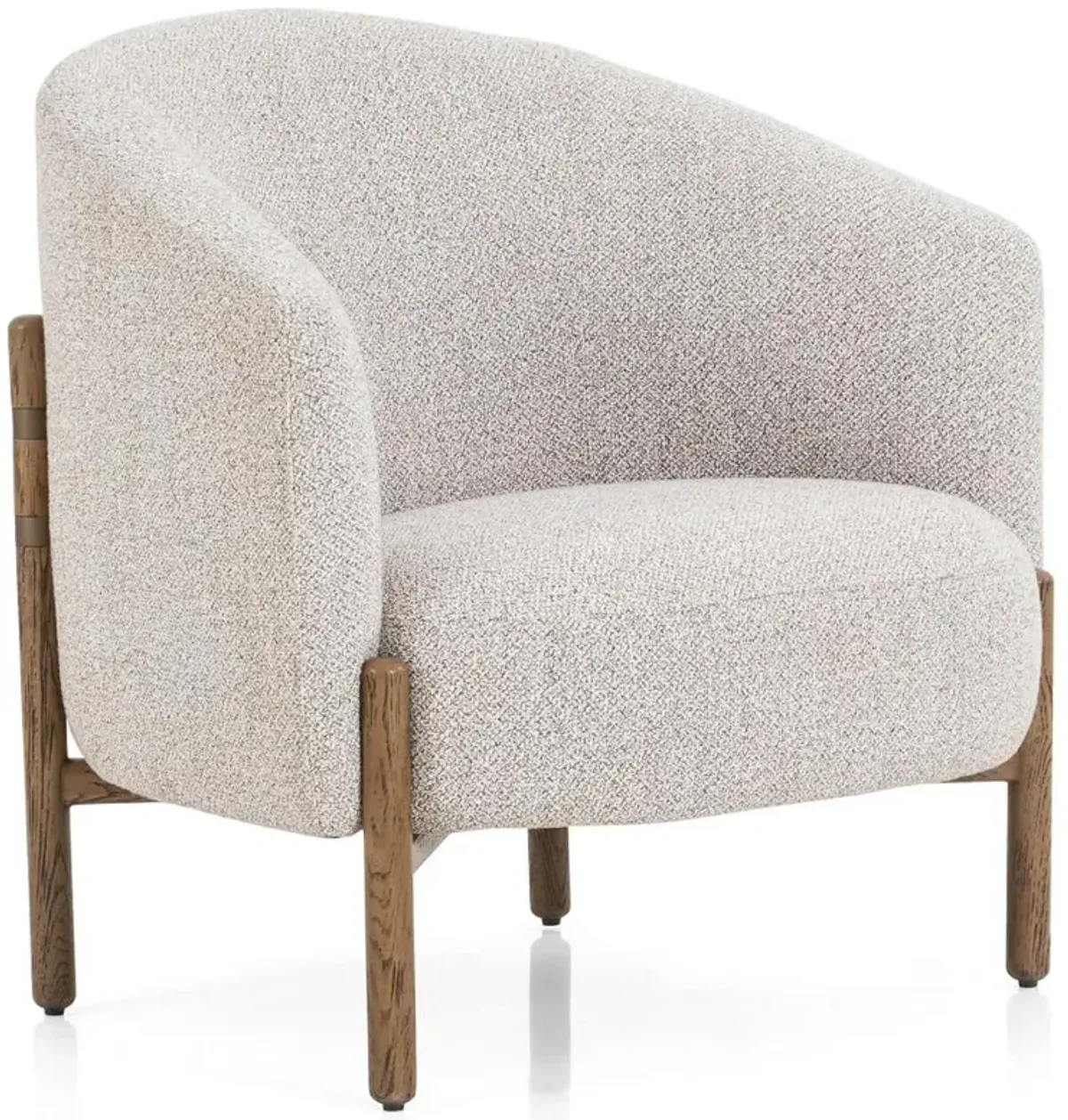 Palecek Colton Coastal Beige Performance Brown Wood Lounge Chair by ...