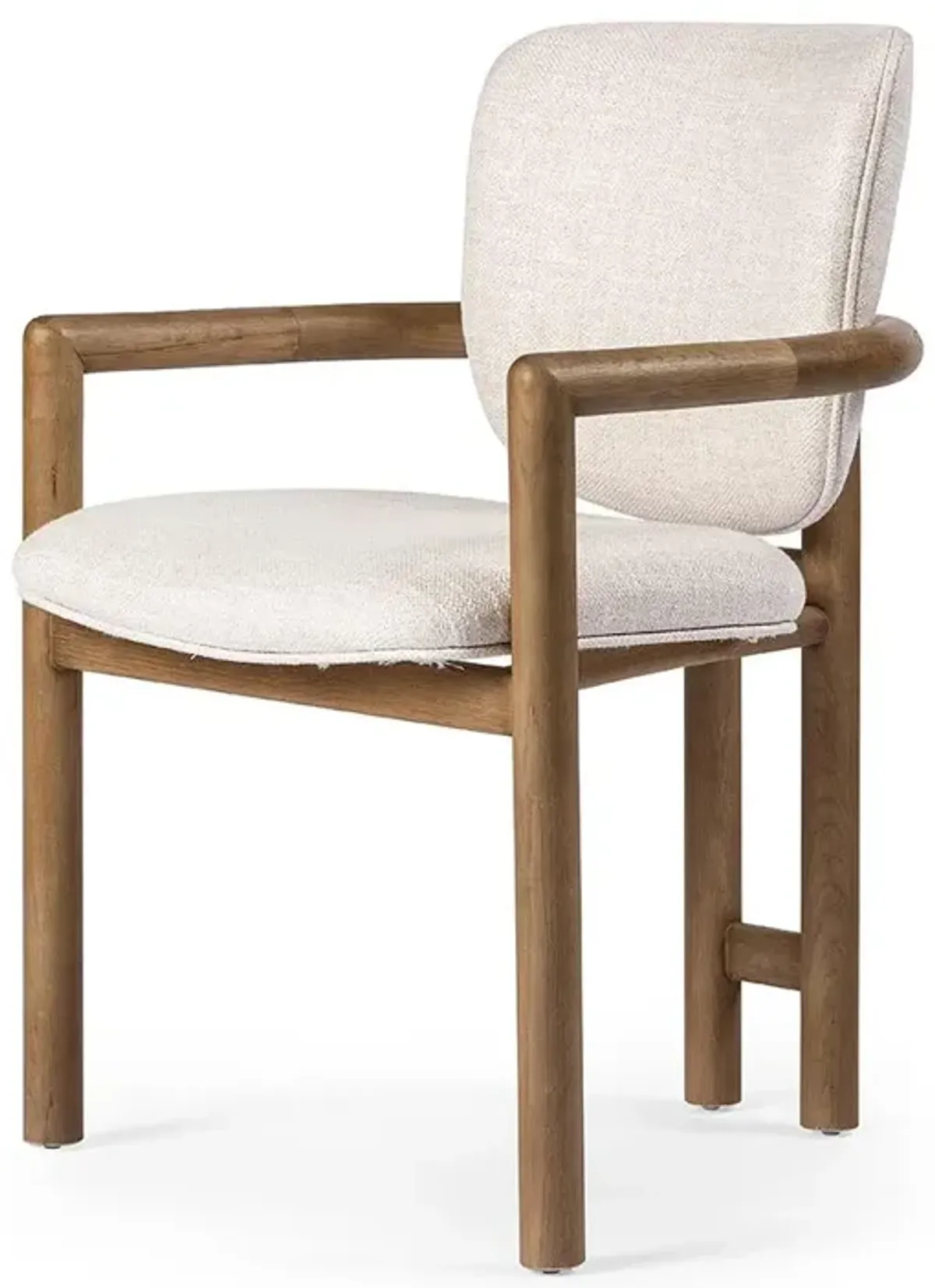 Worlds Away Sadie White Performance Textured Linen Dining Chair by ...