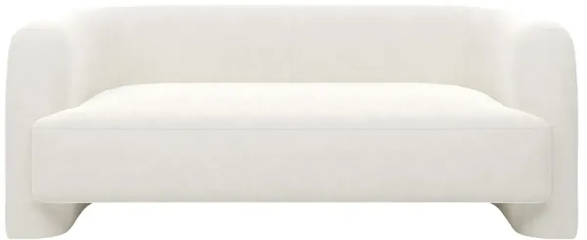 Benito Modern Classic Surrey Cocoa Velvet Sofa - 90” by Kathy Kuo Home ...