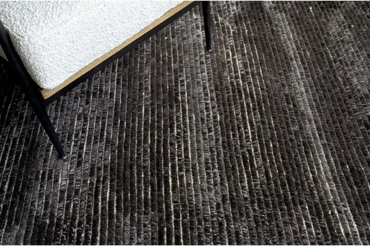 Martina Modern Classic White Wool Textured Solid Hand Knotted Rug - 6 ...