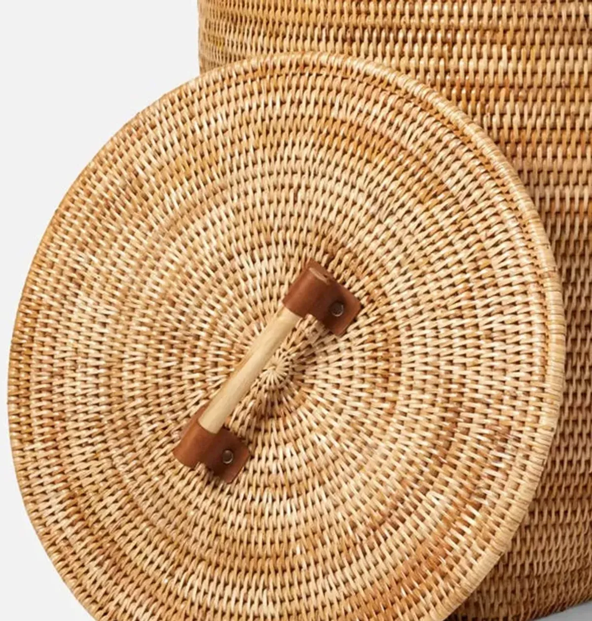 Pigeon and Poodle Kona Coastal Beach Beige Rattan Brush Holder by Kathy ...