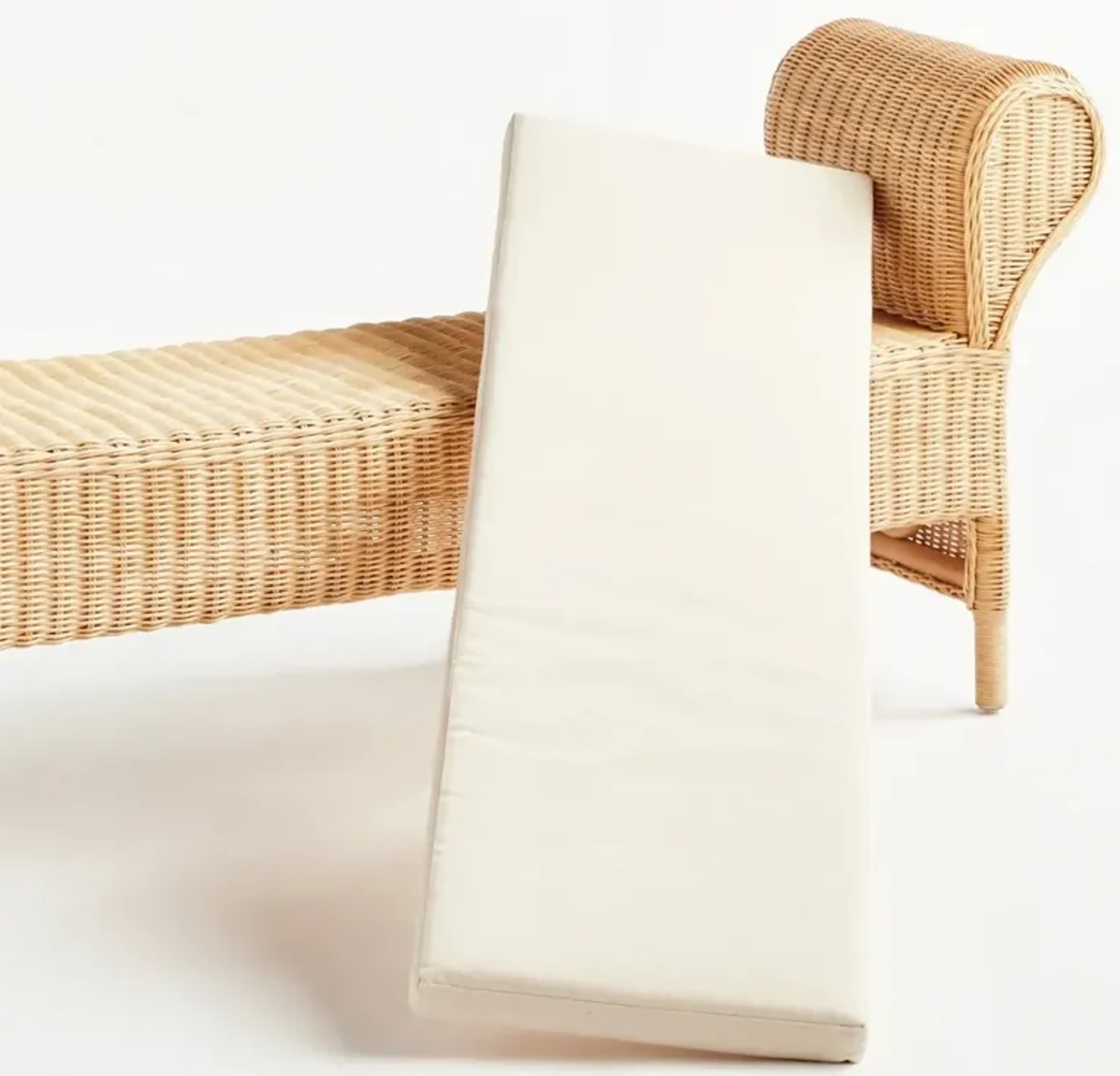Cesare Coastal Beach Natural Woven Rattan Entryway Bench Kathy Kuo Home ...