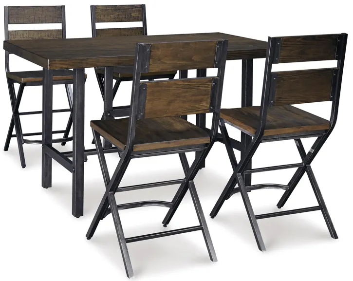 Kavara 5-Piece Counter Height Dining Set
