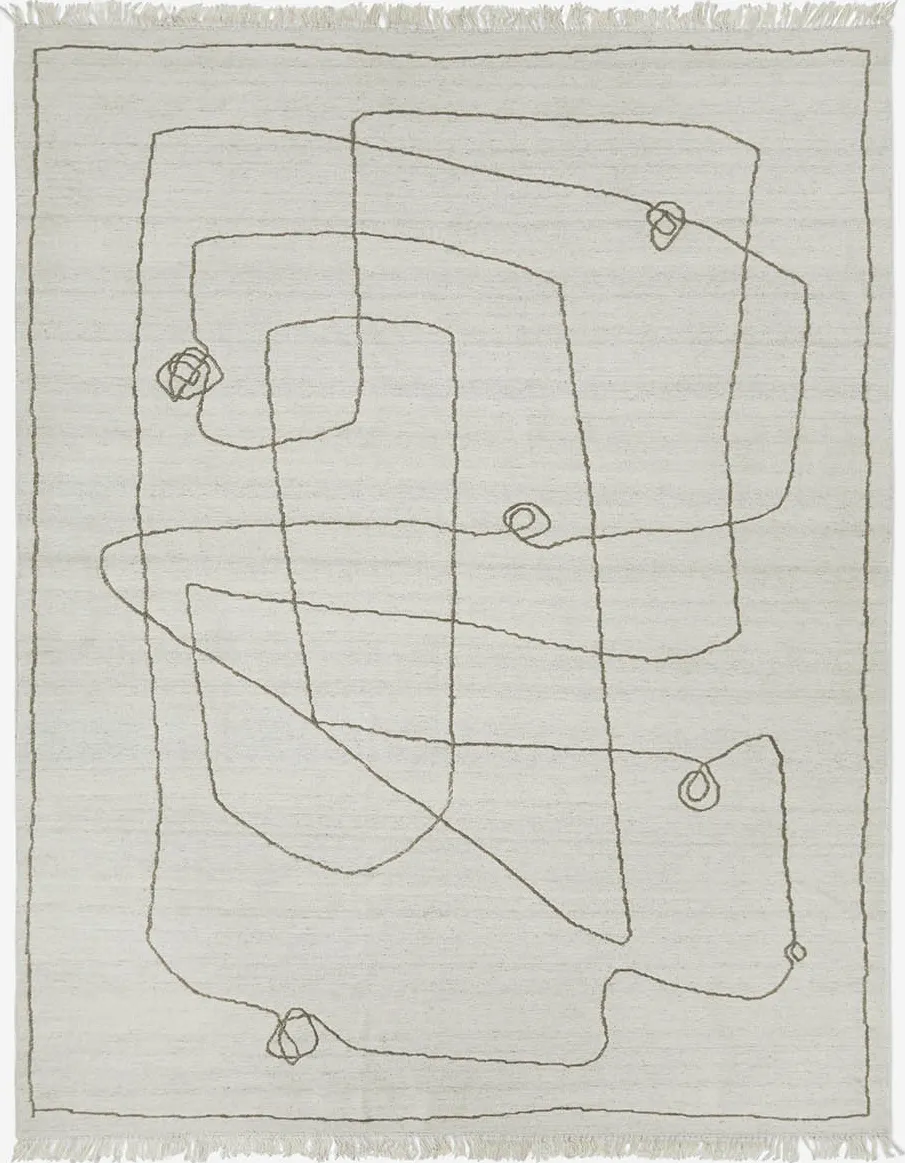 Line Drawing Flatweave Rug by Sarah Sherman Samuel