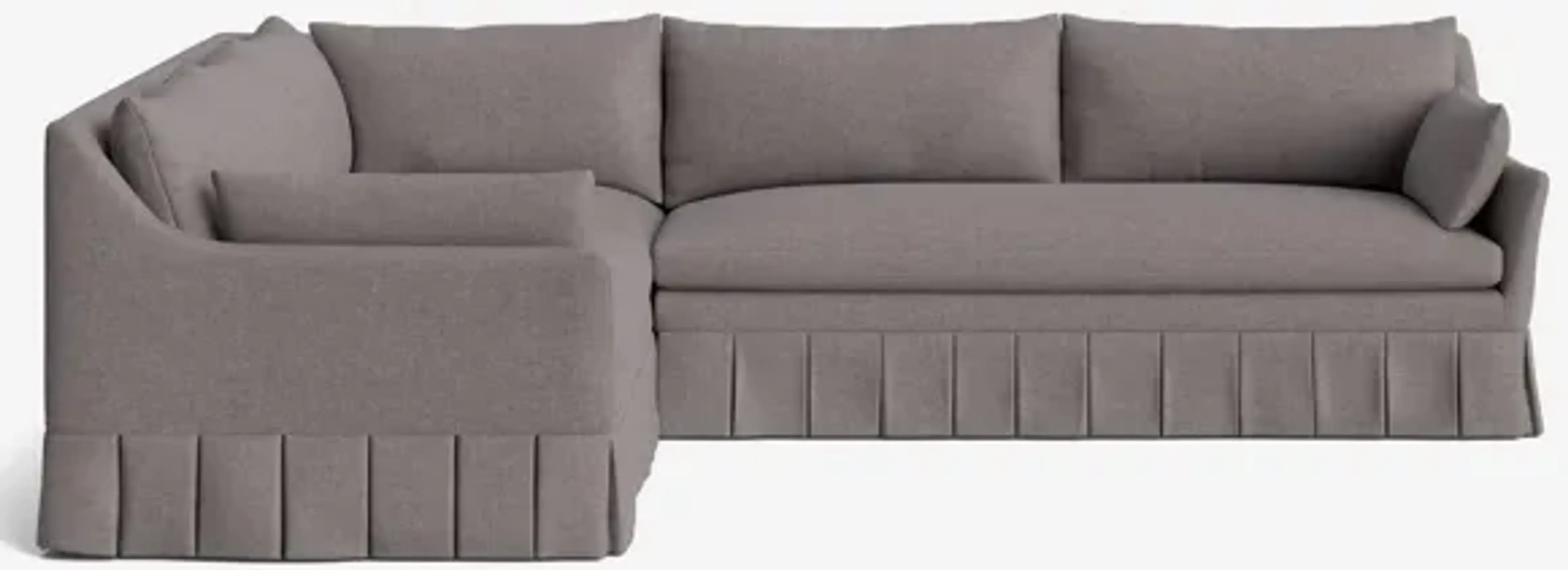 Portola Luxe Depth Pleated Corner Sectional Sofa Lulu And Georgia ...