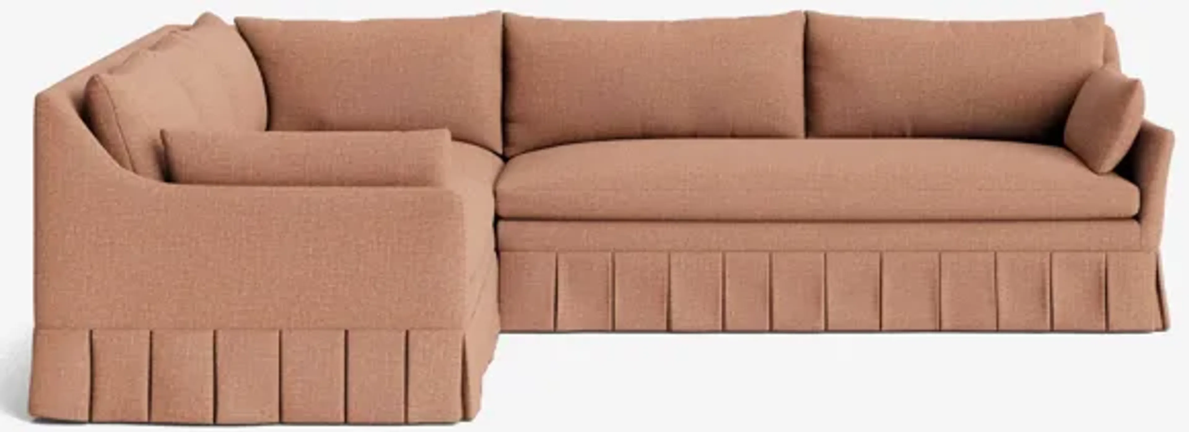 Portola Luxe Depth Pleated Corner Sectional Sofa Lulu And Georgia ...
