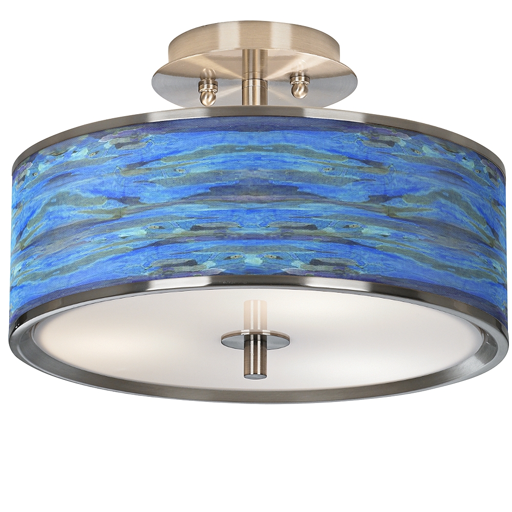 Giclee Glow Oceanside 14" Wide Ceiling Light