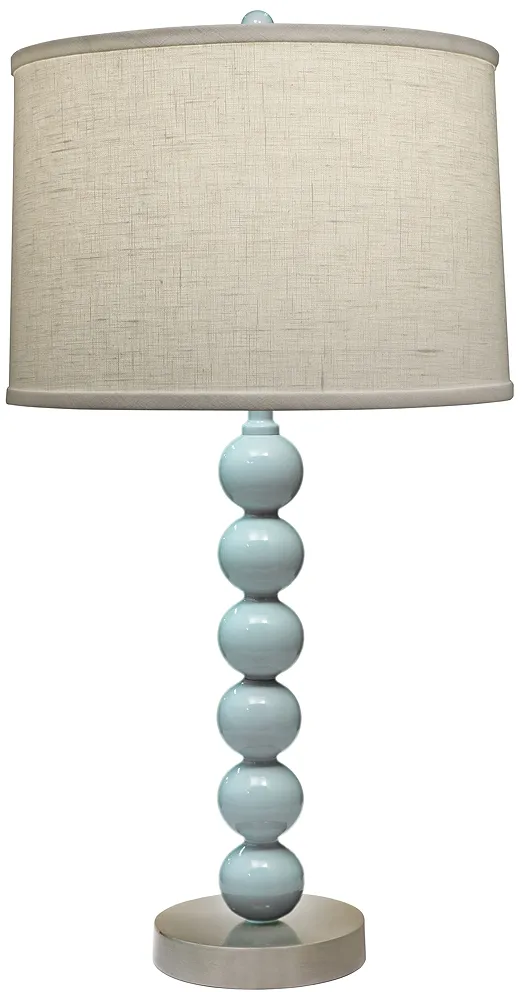 Stiffel Charlotte Gloss Light Blue Metal Table Lamp