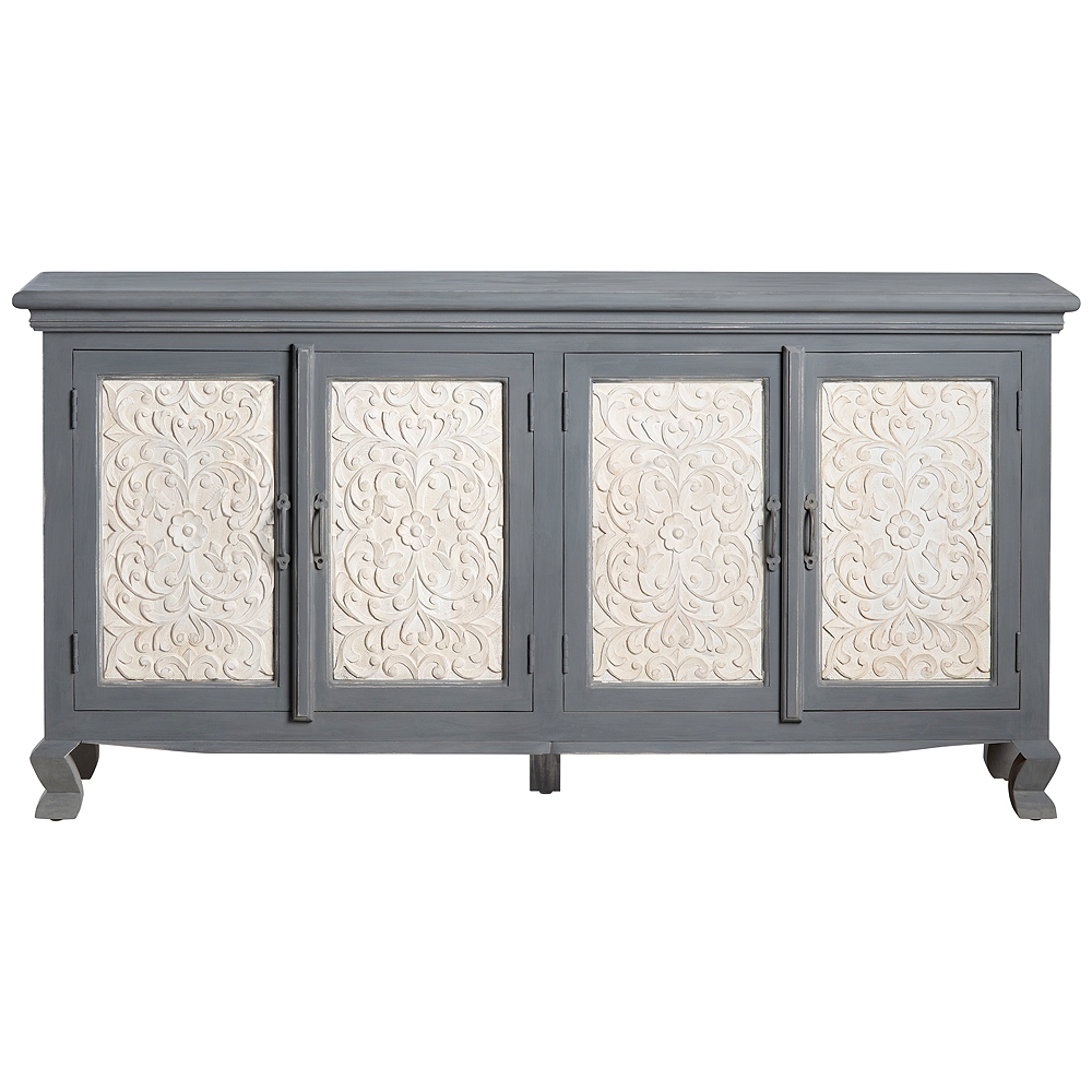 Crestview Collection Leighton Four-Door Mango Wood Sideboard