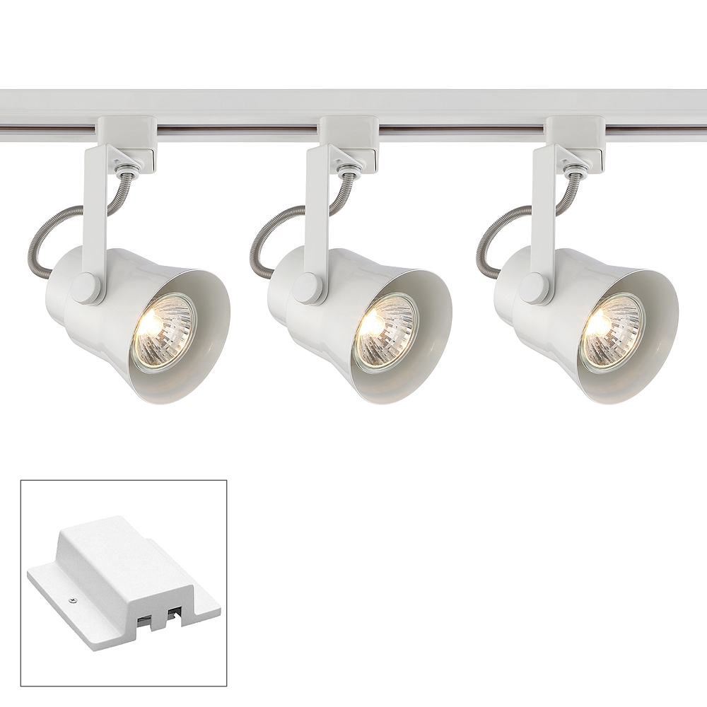 3-Light White Floating Canopy Track Kit