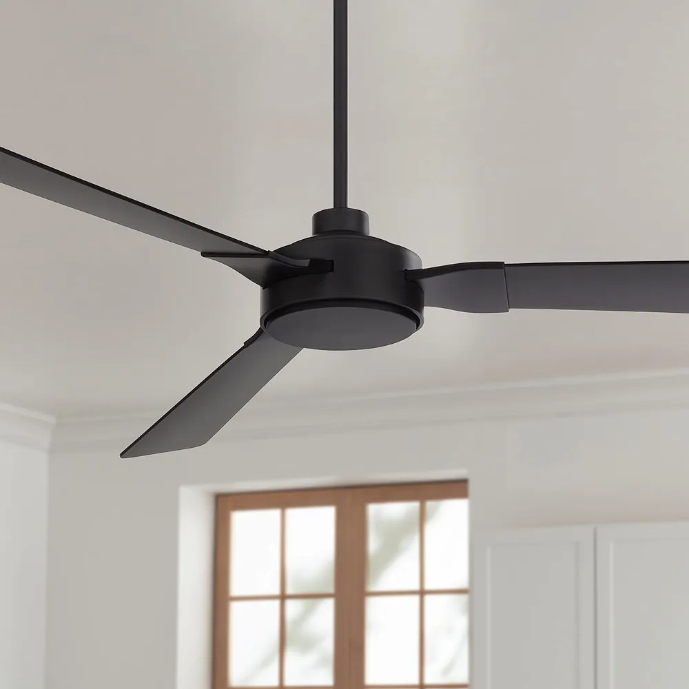 52” Windspun Matte Black LED Ceiling Fan by Lamps Plus | Furniture.com