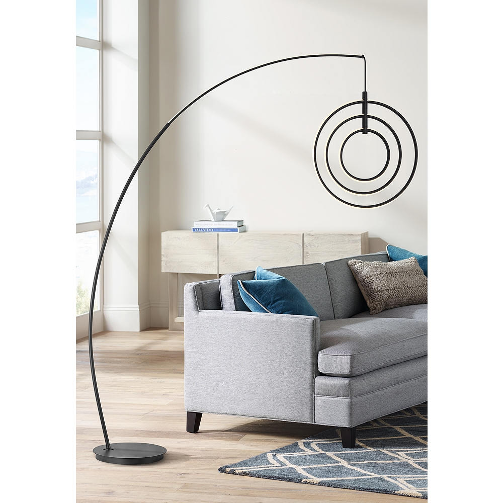 Possini Euro Allura 3-Ring LED Modern Arc Lamp