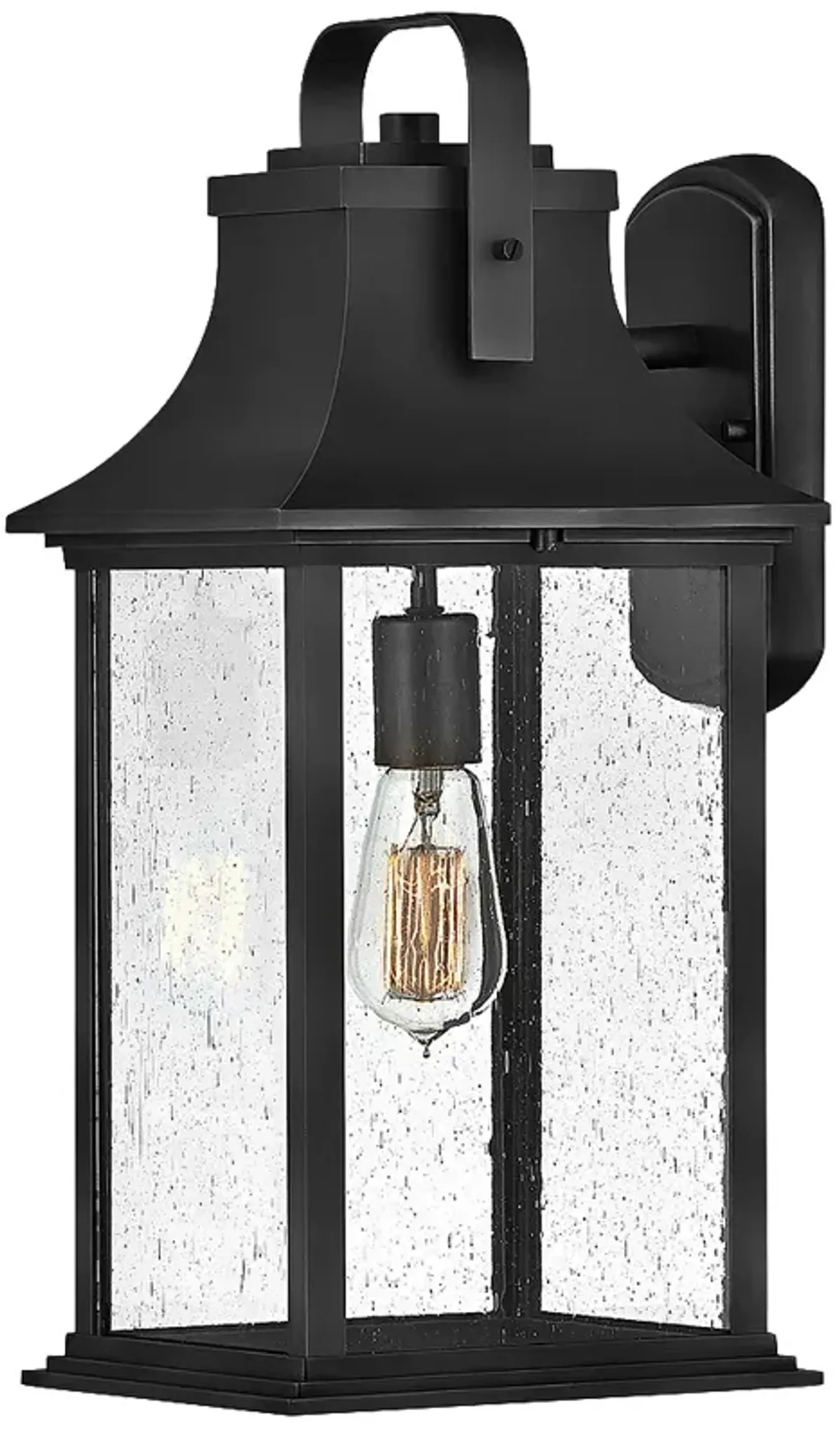John Timberland Valentino 22” Black and Water Glass Outdoor Wall Light by Lamps Plus | Furniture.com