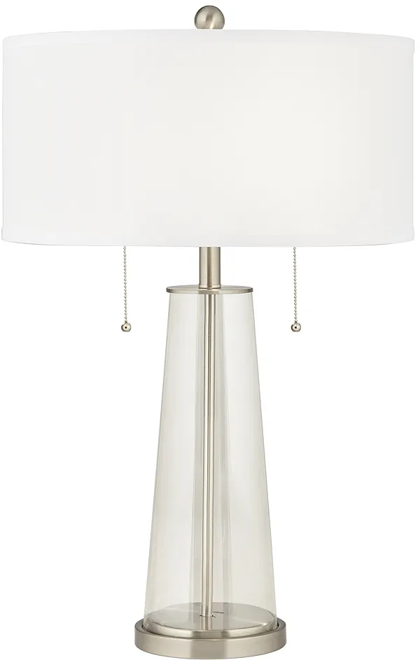 Clear Glass Fillable Peggy Glass Table Lamp