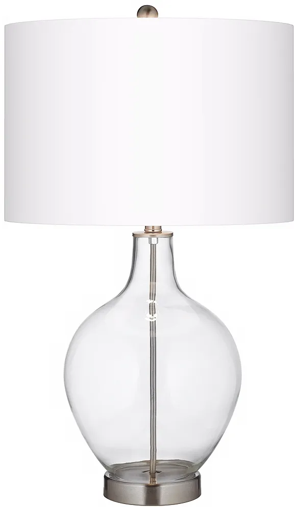 Clear Glass Fillable Ovo Table Lamp