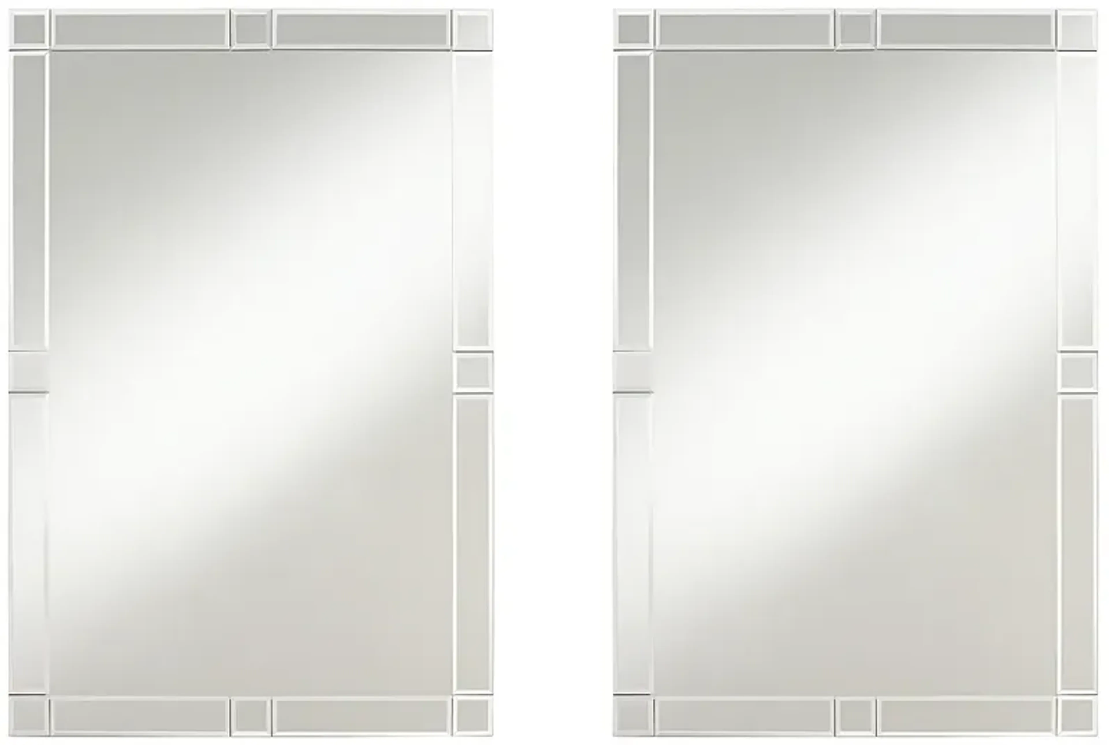 Possini Euro Cecili 23 1/2" x 35 1/2" Tiled Wall Mirror Set of 2 ...