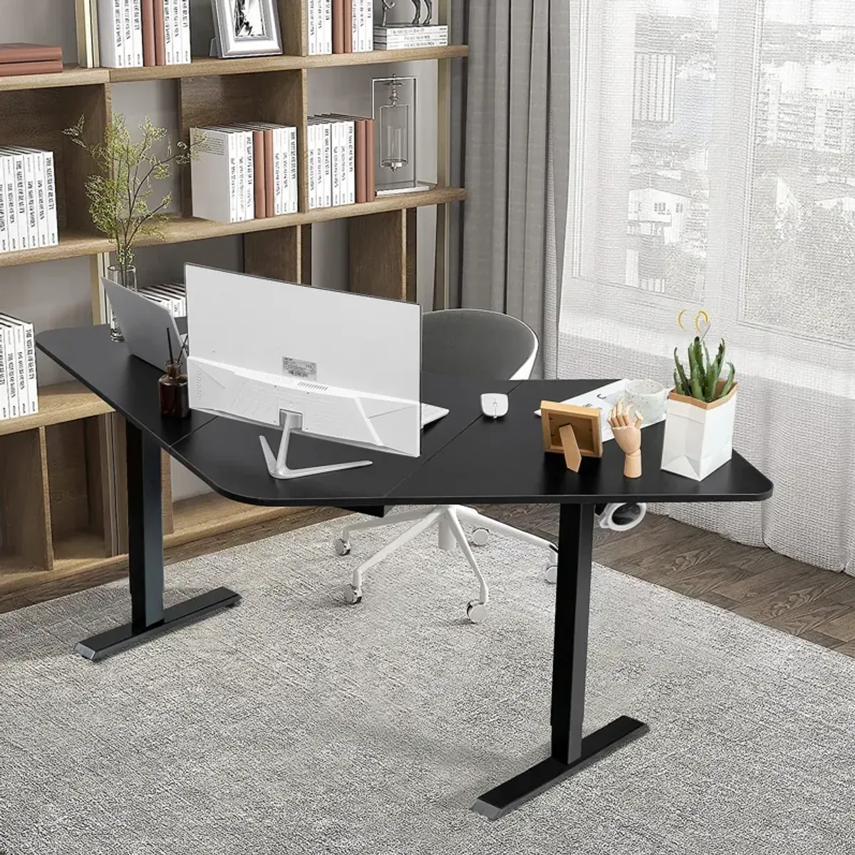 FLEXISPOT EN1 One Piece Standing Desk, 48 x 30 Electric Height ...